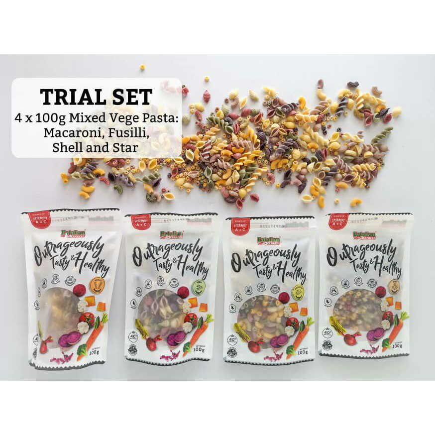 Mixed Vege Pasta TRIAL SET! | Shopee Malaysia