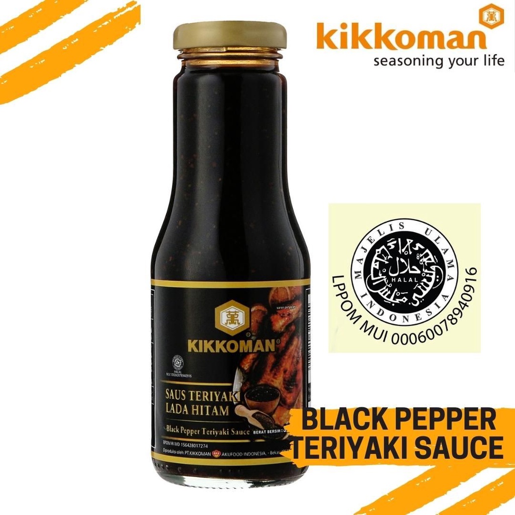[Kikkoman Halal] Black Pepper Teriyaki Sauce/Lada Hitam Teriyaki Sauce ...