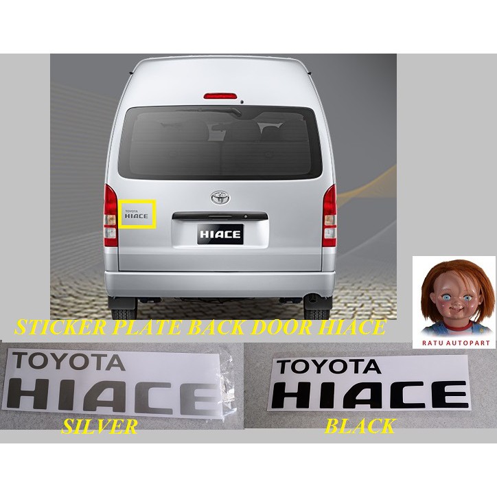 Toyota HIACE HI ACE REAR DOOR PLATE STICKER | Shopee Malaysia