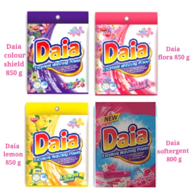 Daia Excellent Washing Power* flora*lemon*colour850gm/softergent 800gm ...