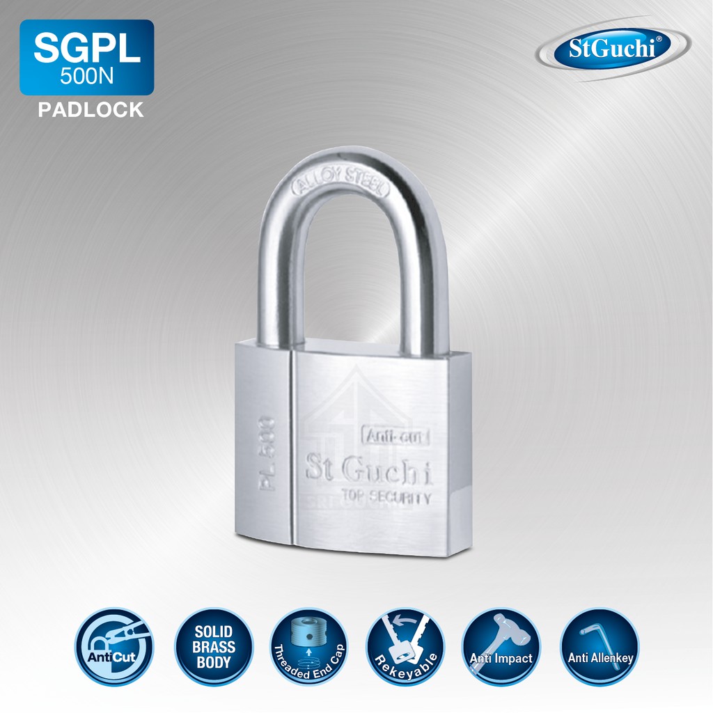 Ready Stock St Guchi Original SGPL-500N 50mm (1x-4x Padlock) Original ...