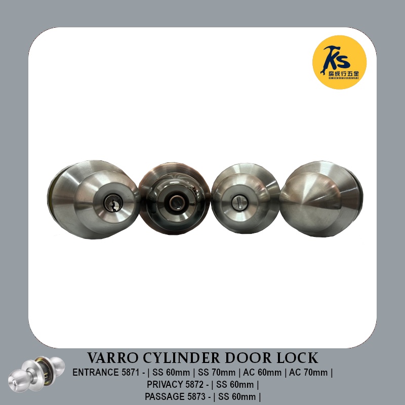 VARRO Cylinder Door Lock ( 5871 - | SS 60mm | SS 70mm | AC 60mm | AC ...