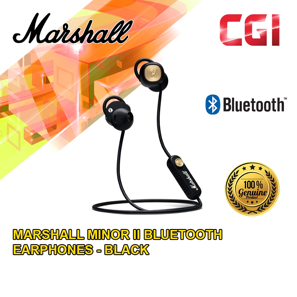 Marshall Minor II Bluetooth Earphones - Black | Shopee Malaysia