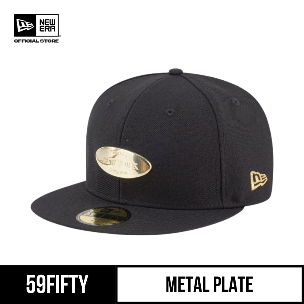 New Era 59FIFTY Metal Plate Black Fitted Cap | Shopee Malaysia