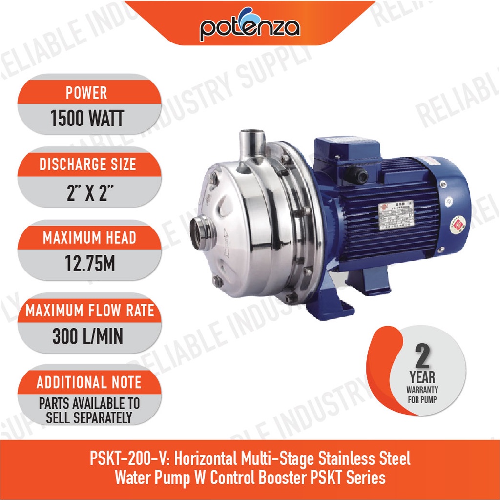 POTENZA Industrial Water Pump 0.75KW - 1.5KW / Single Phase & Three ...