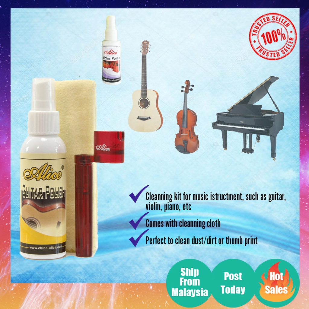 Alice Polisher Cleaning Kit For Music Instrument Piano/Violin/Guitar ...