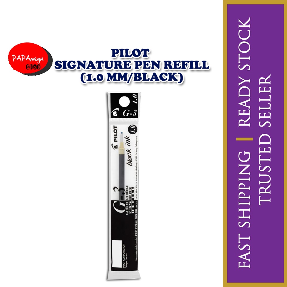 PILOT SIGNATURE GEL PEN REFILL G-3 1.0 (BLACK INK) | Shopee Malaysia