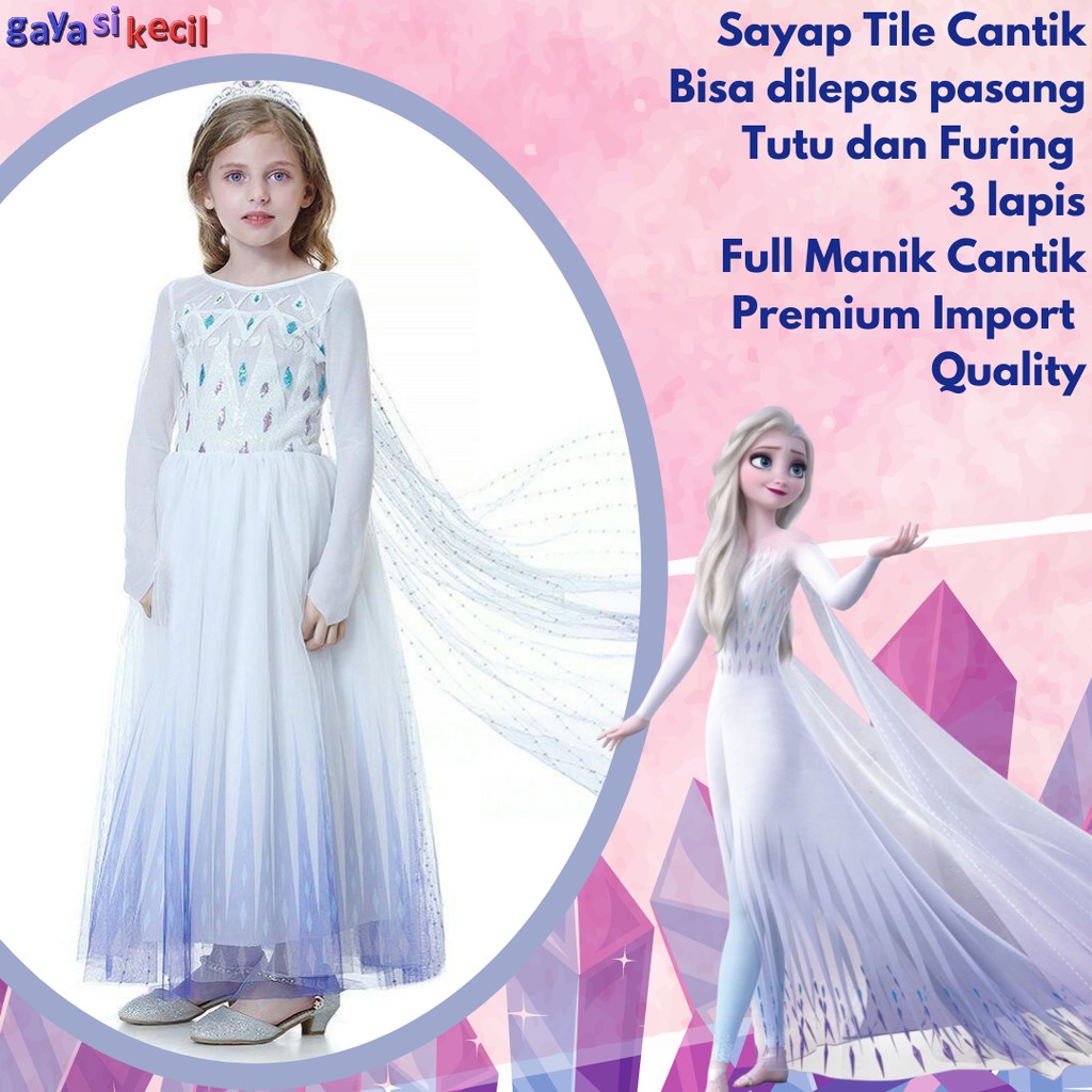Princess Elsa Frozen 2 Costume | Shopee Malaysia