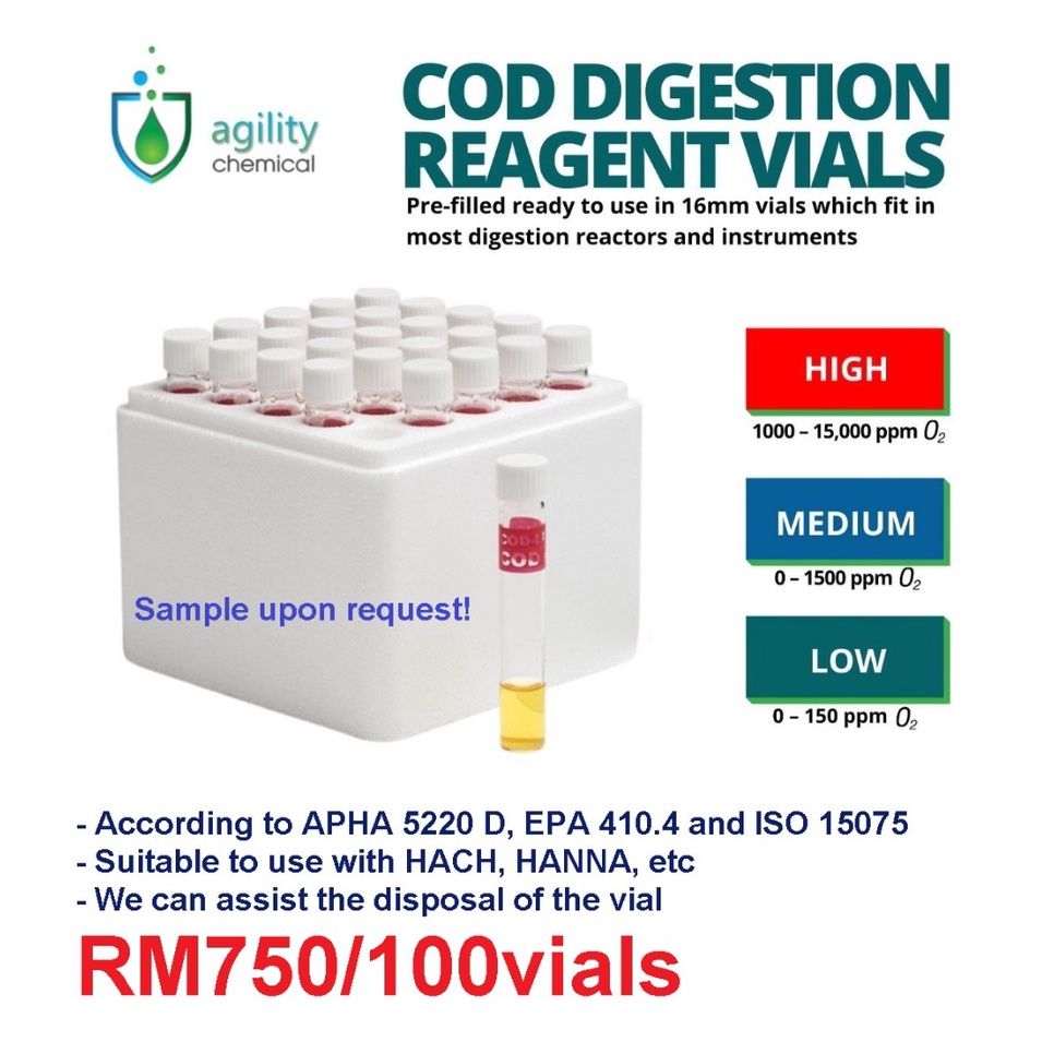 COD DIGESTION REAGENT VIALS | Shopee Malaysia