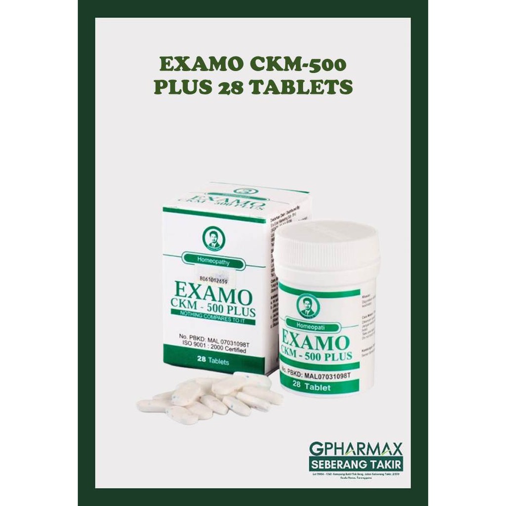 Examo Ckm-500 Plus 28 Tablets Homeopati Kesihatan | Shopee Malaysia