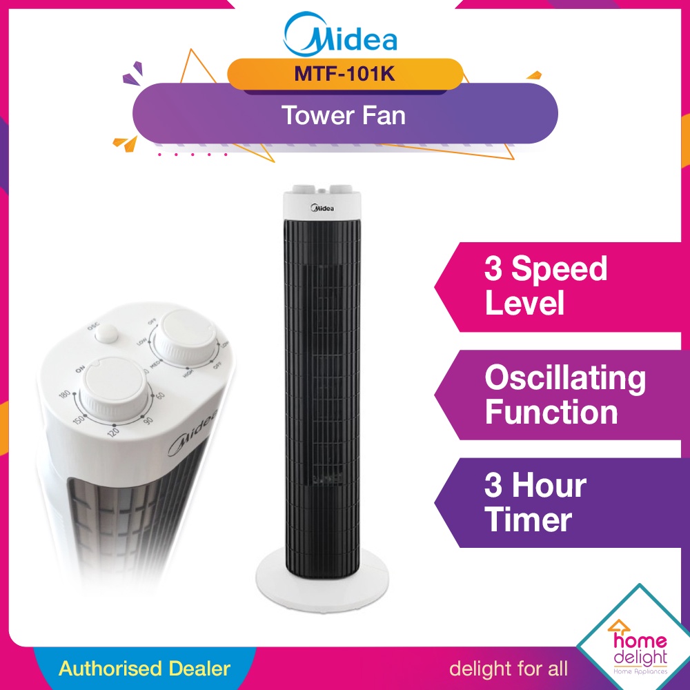 Midea Tower Fan [ MTF-101K MTF101K ] / Mistral Tower Fan [ MFD1801R ...