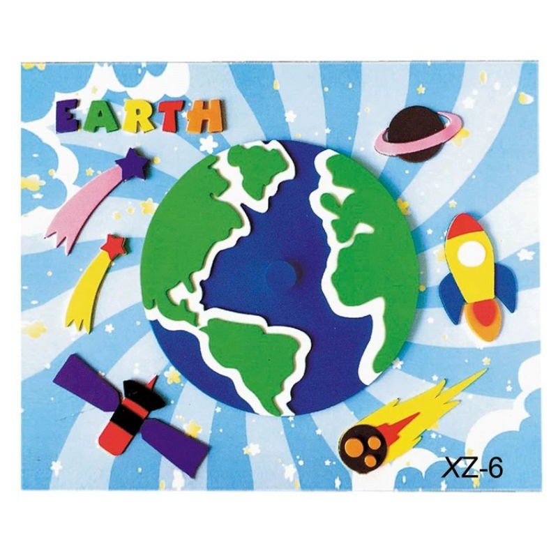 ️Busy Kids ️3D movable EVA sticker puzzle/kid DIY art and craft ...