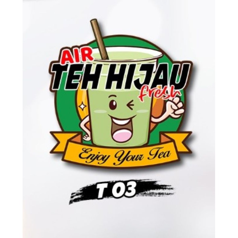 Sticker Air Balang Teh Hijau Flavour Sticker kalis air( Didatangkan ...