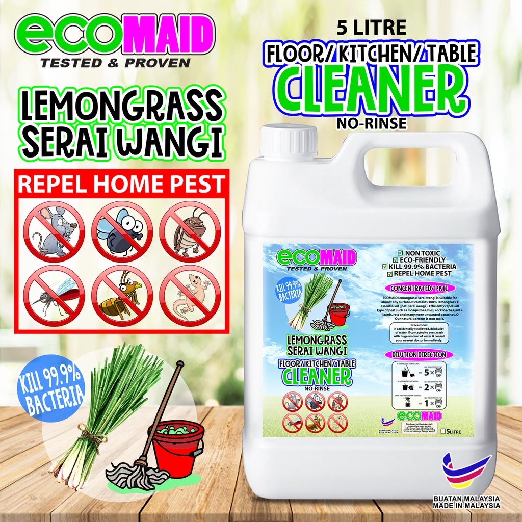 Ecomaid Lemon Grass Serai Wangi Pest Repellent Anti Bacteria Multi ...
