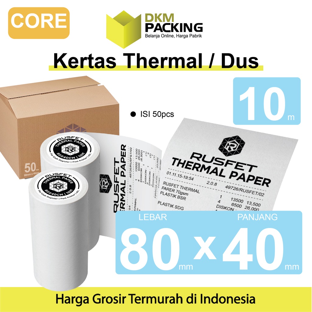 Thermal Paper Labels And Thermal Paper Receipt Cashier POS EDC Barcode ...