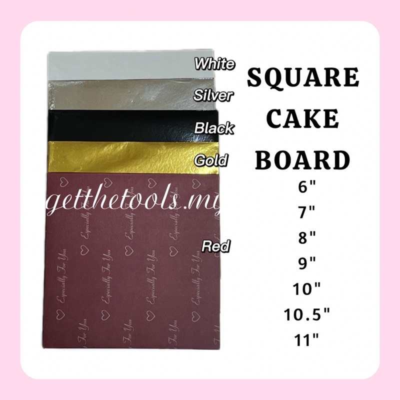 10PCS ROUND / SQUARE CAKE BOARD PAPAN KEK 6/7/8/9/10 INCH | Shopee Malaysia