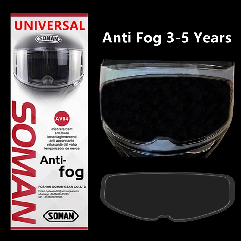 SOMAN Universal Visor Film Anti Fog Motorcycle Helmet for AGV SHOEI HJC ...