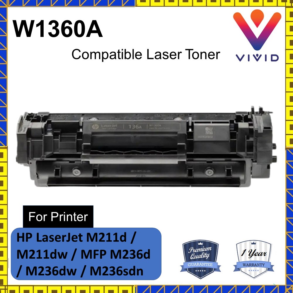 Laser Toner Compatible to HP W1360A HP136A HP 136A for LaserJet M211d ...