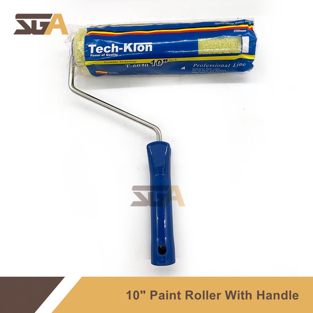 Tech-Klon 10" 250mm Industrial Paint Roller Brush + 10" Big Paint Tray ...
