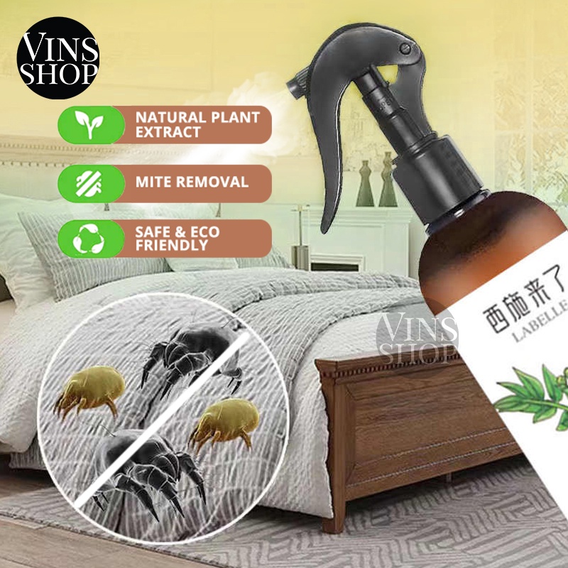 VINS Effective Dust Mite Remover Spray Natural Green Prickly Kill Mites ...