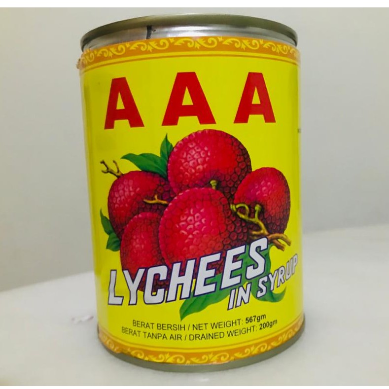 AAA Laici dalam Sirap/ AAA Lychees in Syrup/ AAA 糖水荔枝 (567gm) | Shopee ...
