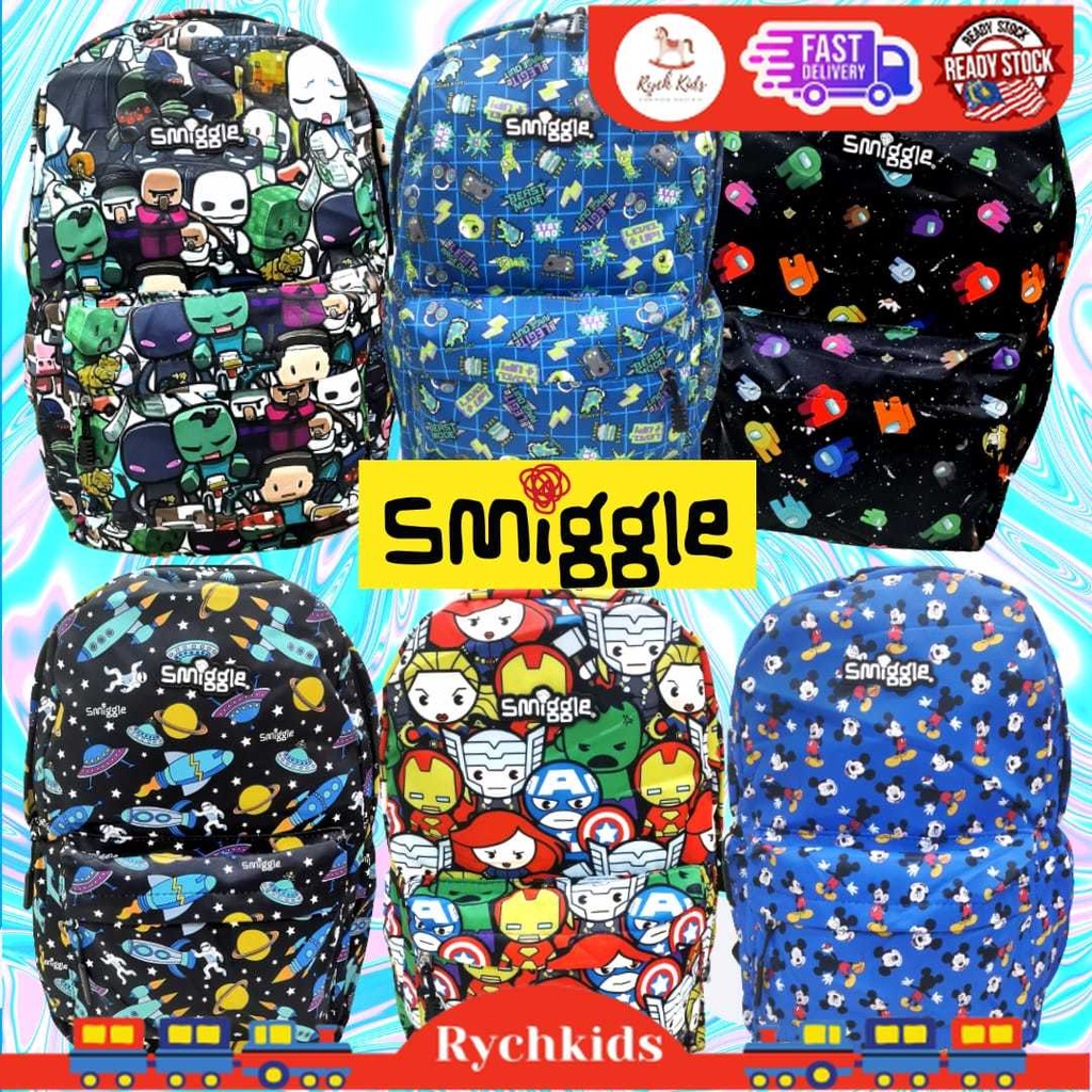 Smiggle Backpack Kid backpack school Sekolah Rendah Beg Roblox Budak ...