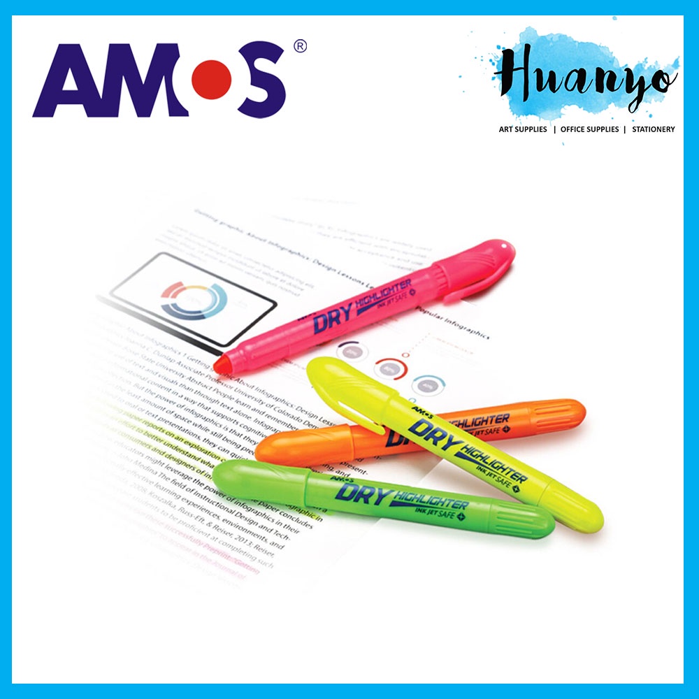 [HUANYO] Amos Dry Highlighters Fluorescent & Candy Pastel Colors Inkjet ...