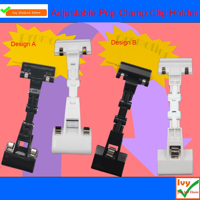 Price Tag Pop Sign Card Display Holder Price Clip Adjustable Colorful ...