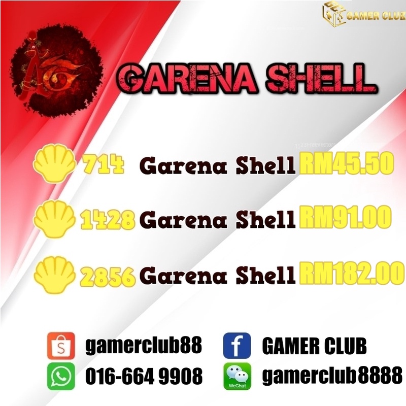 Garena Shell Code (MY) 428 Shells — 2856 Shells . Instant Delivery ...
