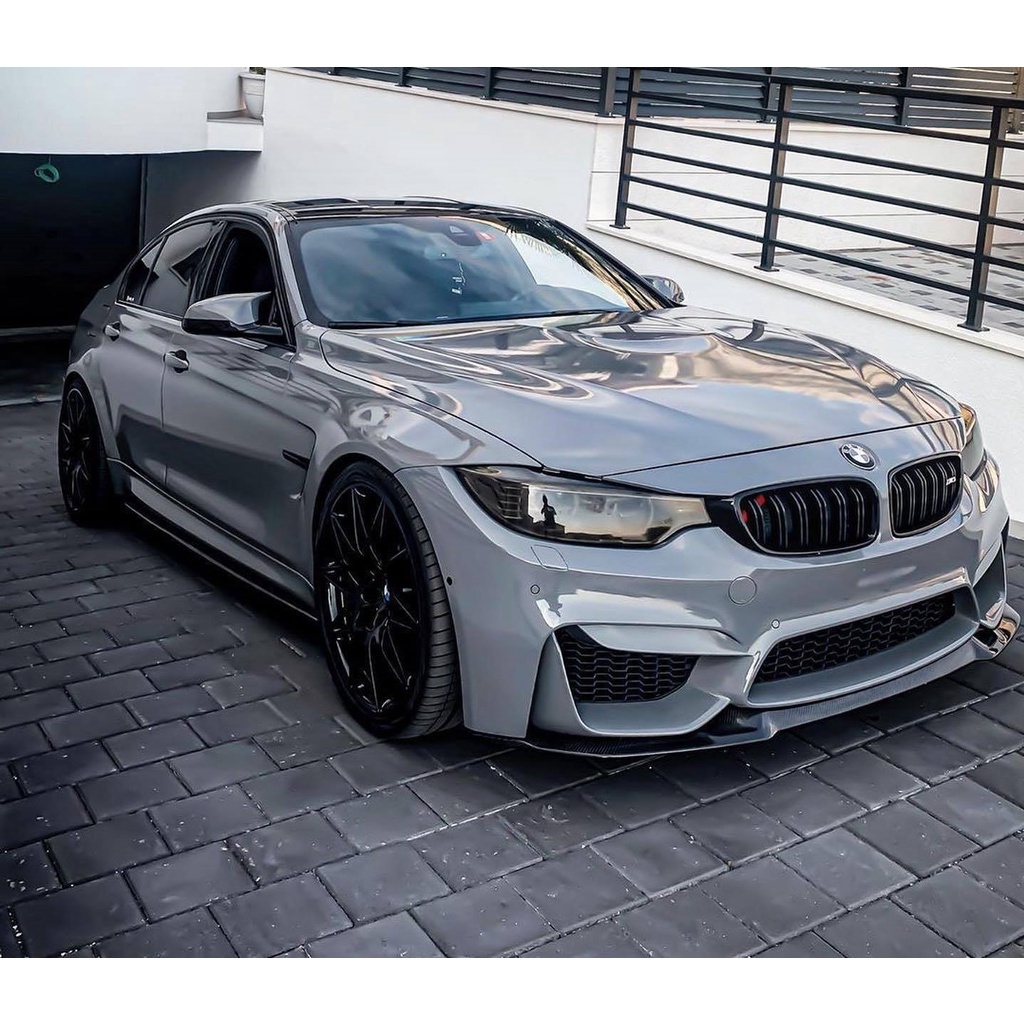 Bmw f30 m3 bumper cs front lip bodykit gloosy blk | Shopee Malaysia