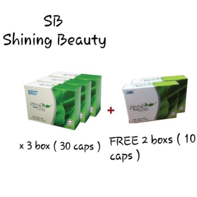 [ VTOX ] Zinnia Inner Cleanse Capsule ( 3 boxs x 30 Caps free 2 boxs 10 ...