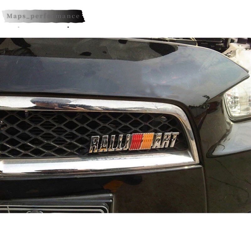 3DMetal Ralliart Chrome Cars Front Grille Sticker Emblem Badge ...