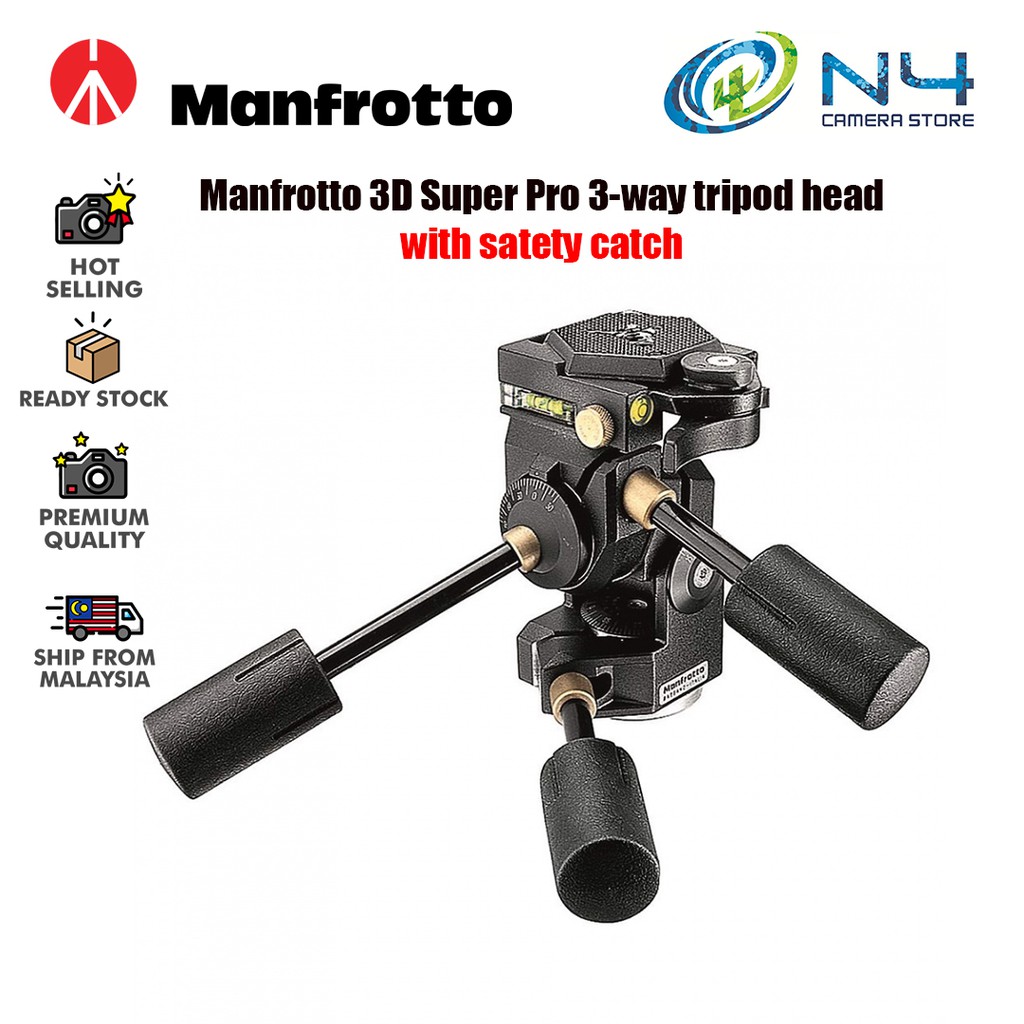 Manfrotto 3D Super Pro 3-way tripod head with safety catch - 3D SUPER ...