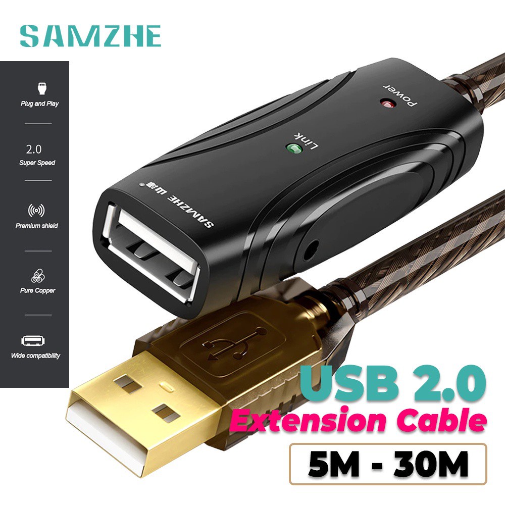 SAMZHE FD-15U USB 2.0 Extender Cable Signal Strength Data Transmit ...