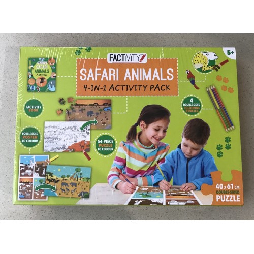 SAFARI ANIMAL 4 IN 1 ACTIVITY PACK | Shopee Malaysia