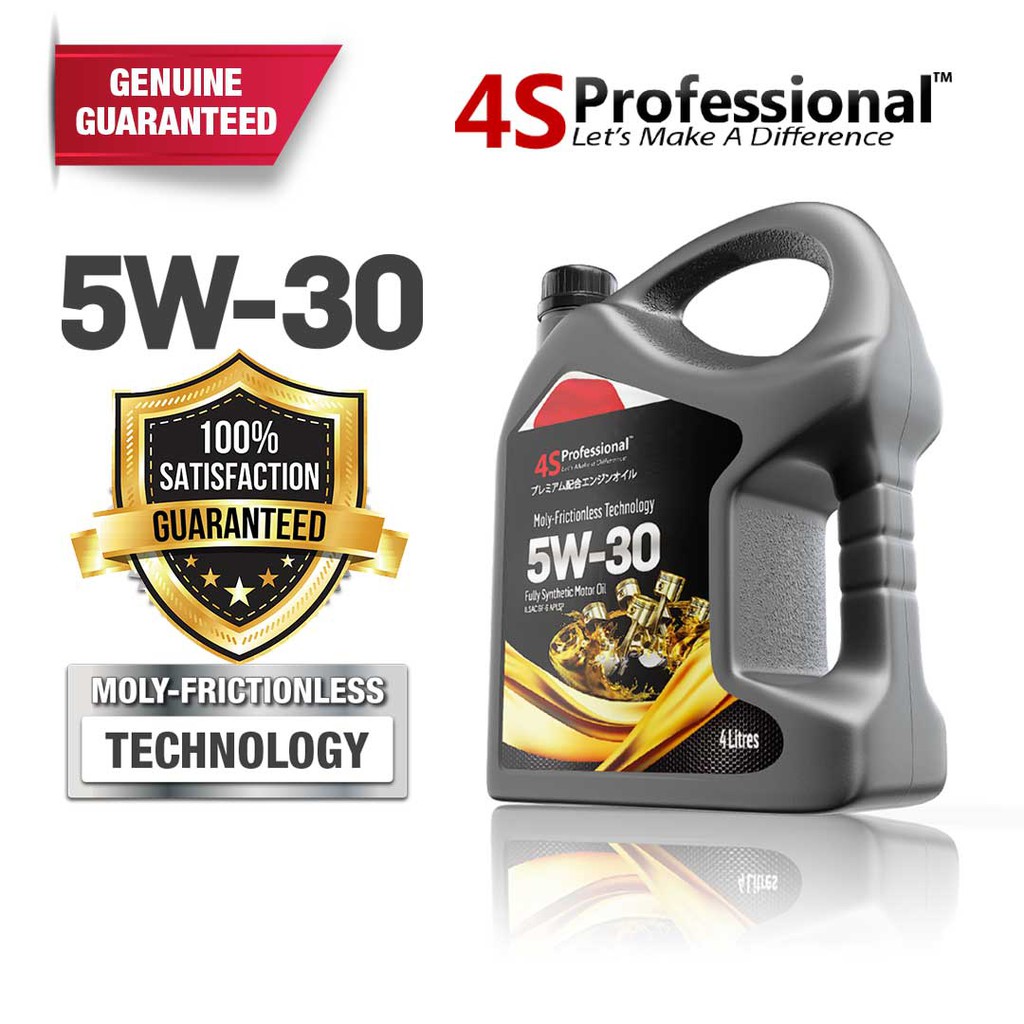 4S Professional™ Fully Synthetic 5W-30 5W-40 Engine Oil (API SP) Minyak Hitam Kereta Enjin ...