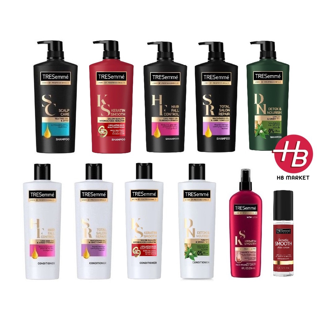 Tresemme Haircare Shampoo And Conditioner Keratin Smooth Scalp Care Hair