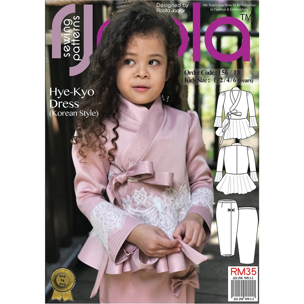 POLA PAKAIAN KANAK KANAK MINI KURUNG HYE KYO DRESS KOREAN 156 RJPOLA ...