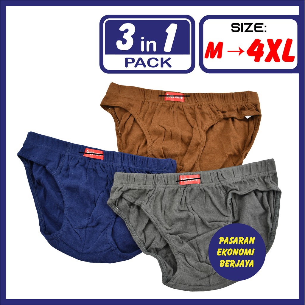 SELUAR DALAM DEWASA LELAKI 5137# [3pcs/set] MENS UNDERWEAR/ SPENDER DEWASA LELAKI TIGA HELAI ...