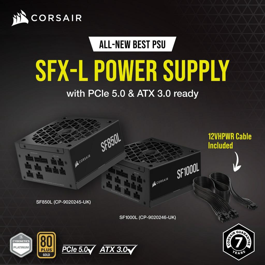 # CORSAIR SF-L Series [ SF850L / SF1000L ] ATX3.0 (PCIe5.0) 80+ Gold ...