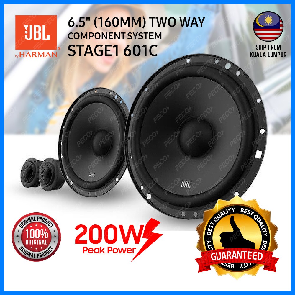 JBL 6-1/2" (160mm) JBL Stage1 601C Two Way Component System JBL 100% Original JBL Car Speaker ...