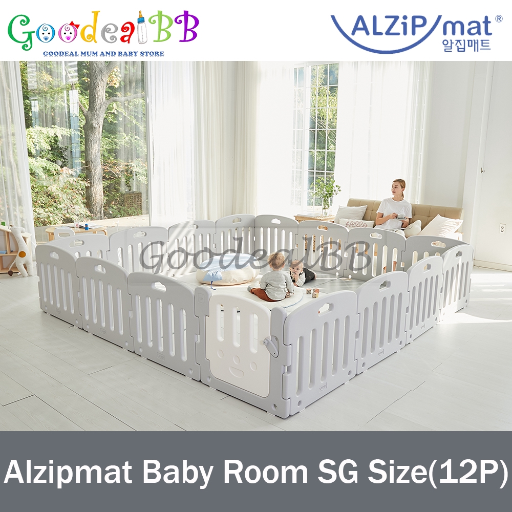 Alzipmat Baby Fence/ Play yard/ Baby Playground / Babyroom / Playground Kids SG (12P) | Shopee ...