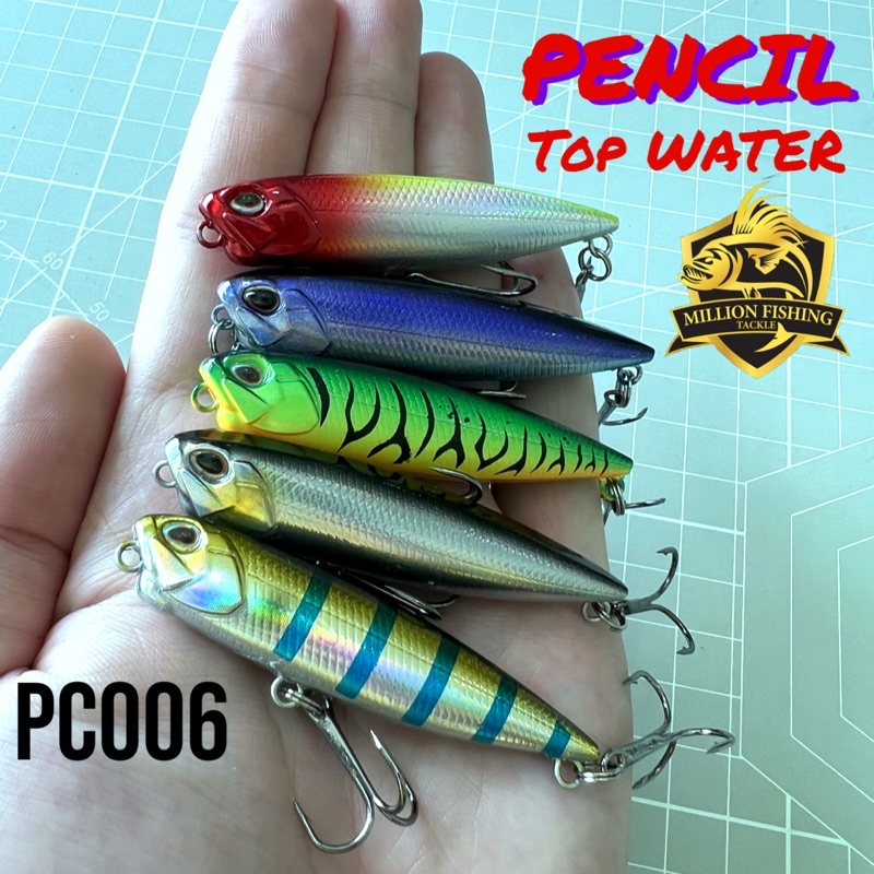 【PC006】Duo Pencil Top water Lure 6.6cm/6g Gewang Terapung Casting ...