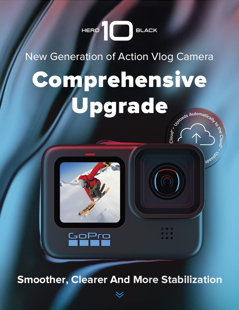 [1 Year Warranty]GoPro HERO10 Black Waterproof Action Cam 5.3K Video, 23MP Photo,GP2,Hypersmooth ...