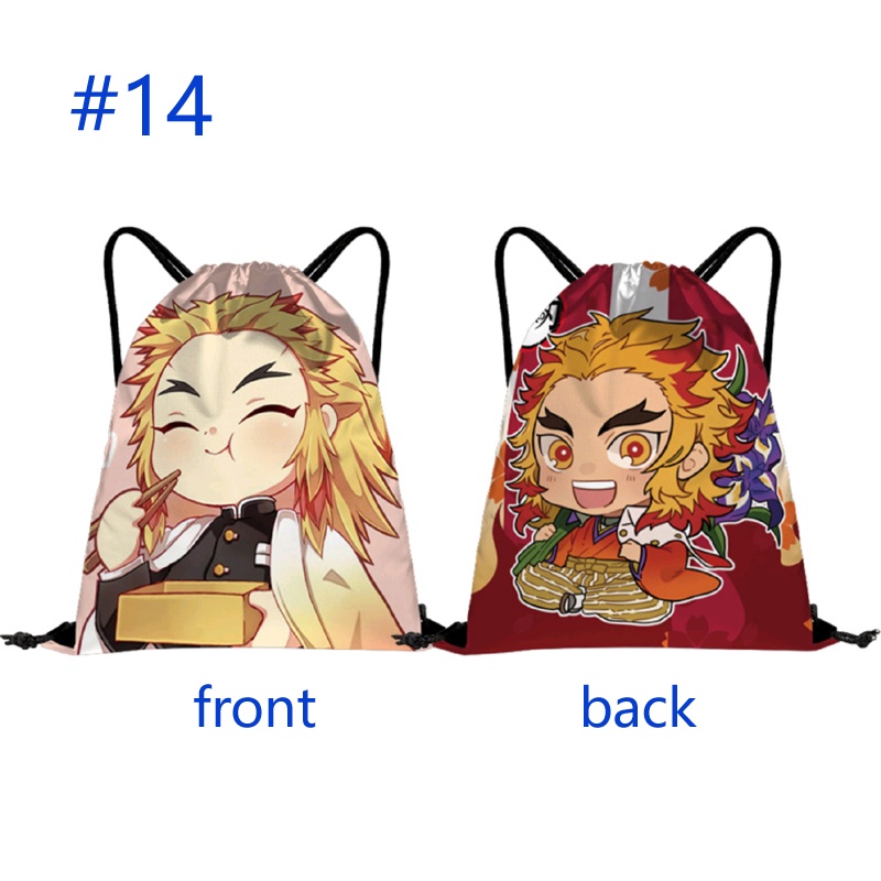 Demon Slayer Kimetsu No Yaiba Rengoku Kyoujurou Shopping Bag Drawstring ...