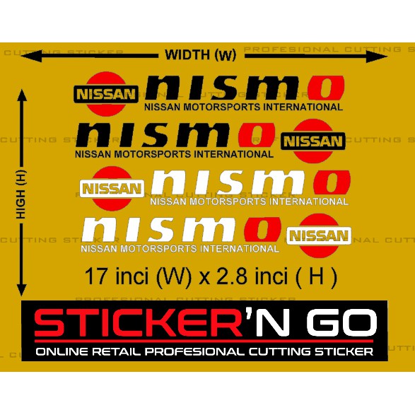 STICKER CUTTING CUSTOM NISMO NISSAN DESIGN | Shopee Malaysia