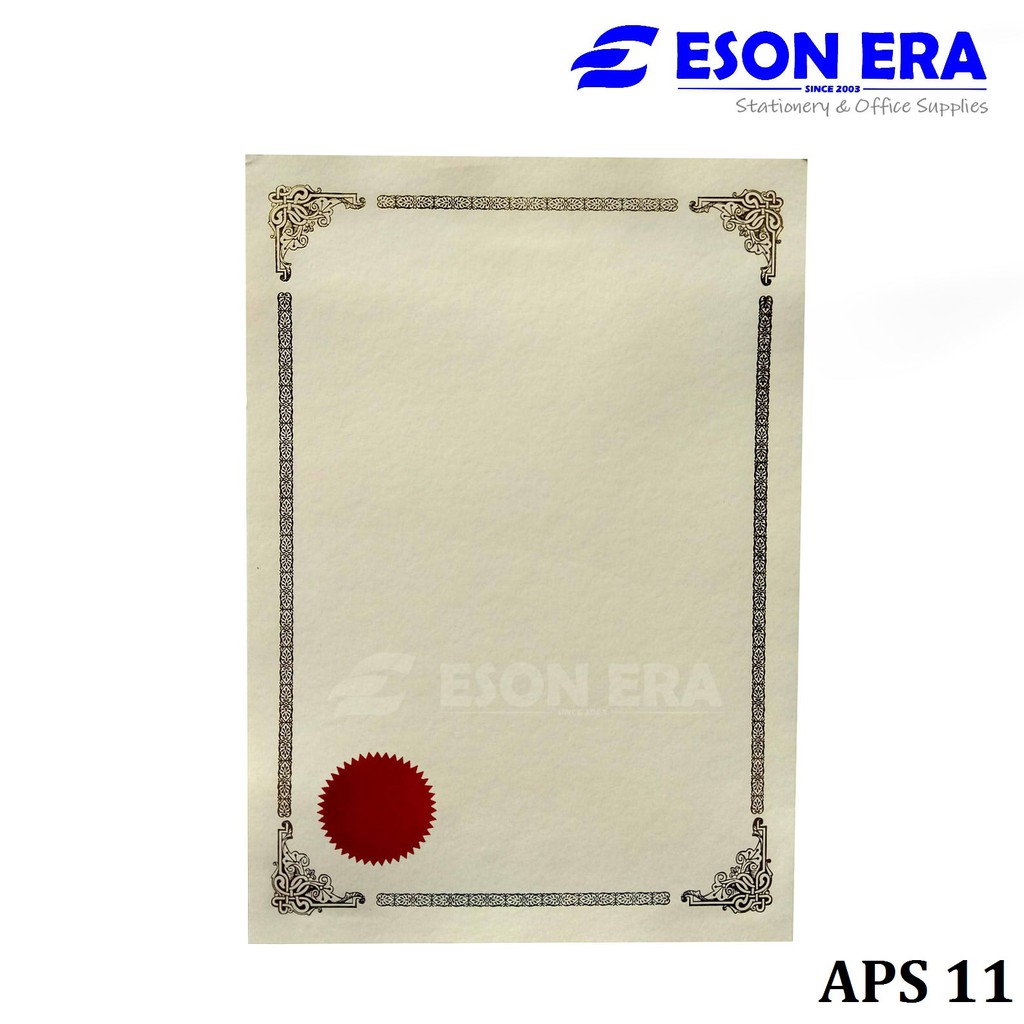 Certificate Paper With Red Seal / Kertas Sijil 50's / 100's/pack ...