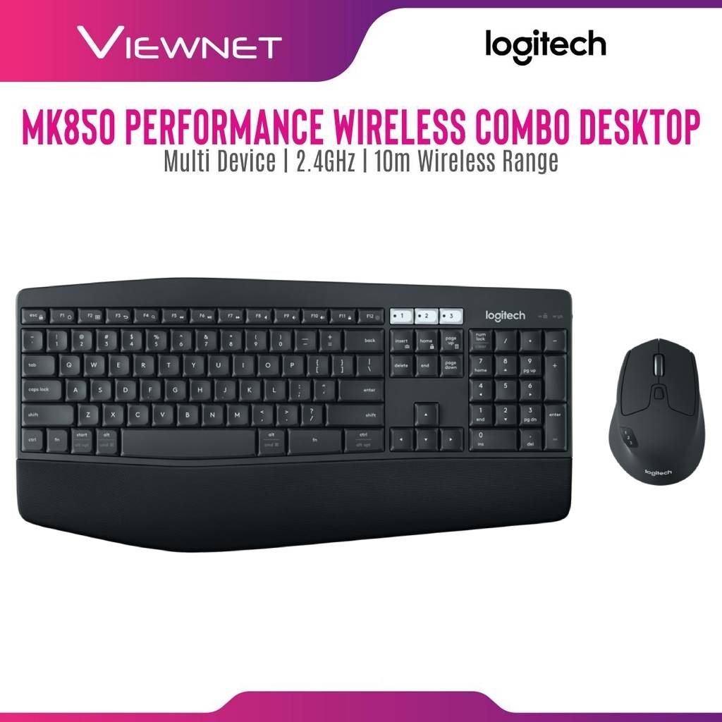 LOGITECH MK850 PERFORMANCE COMBO SET KEYBOARD & MOUSE WITH COMFORT ...