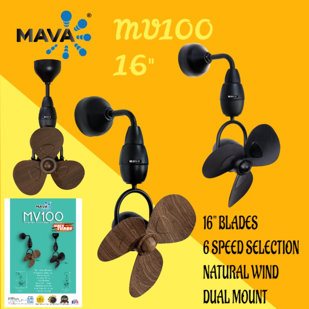 MAVA 16" MV100 DEKAMS16 REZOELISE CORNER FAN WITH REMOTE / INVERTER ...