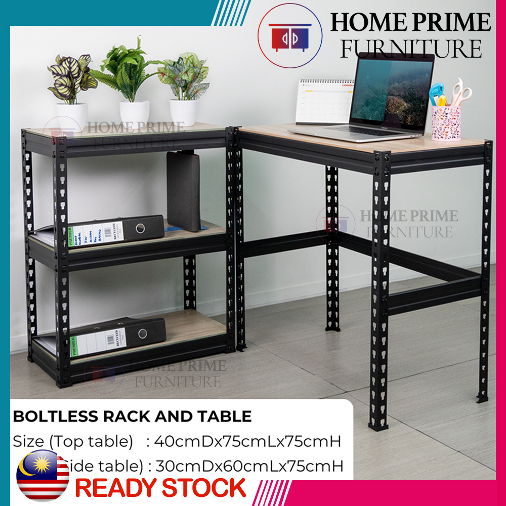 Home Prime HP010 Boltless Working Table with Side Rack Combo 2 In 1 ...